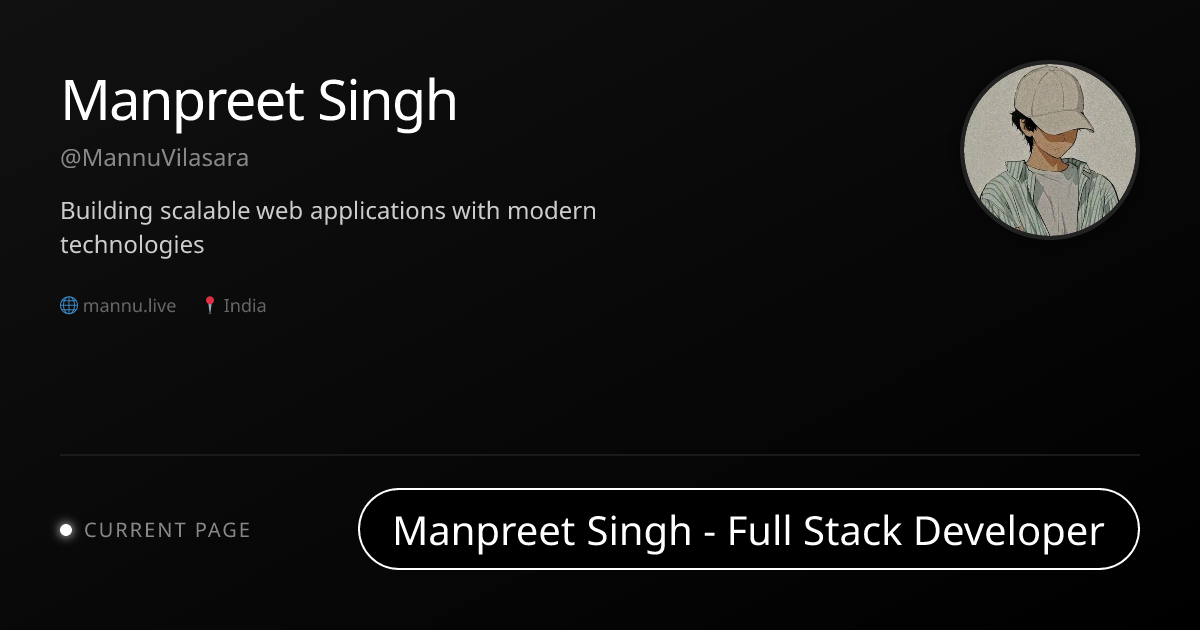 Manpreet Singh - Full Stack Developer